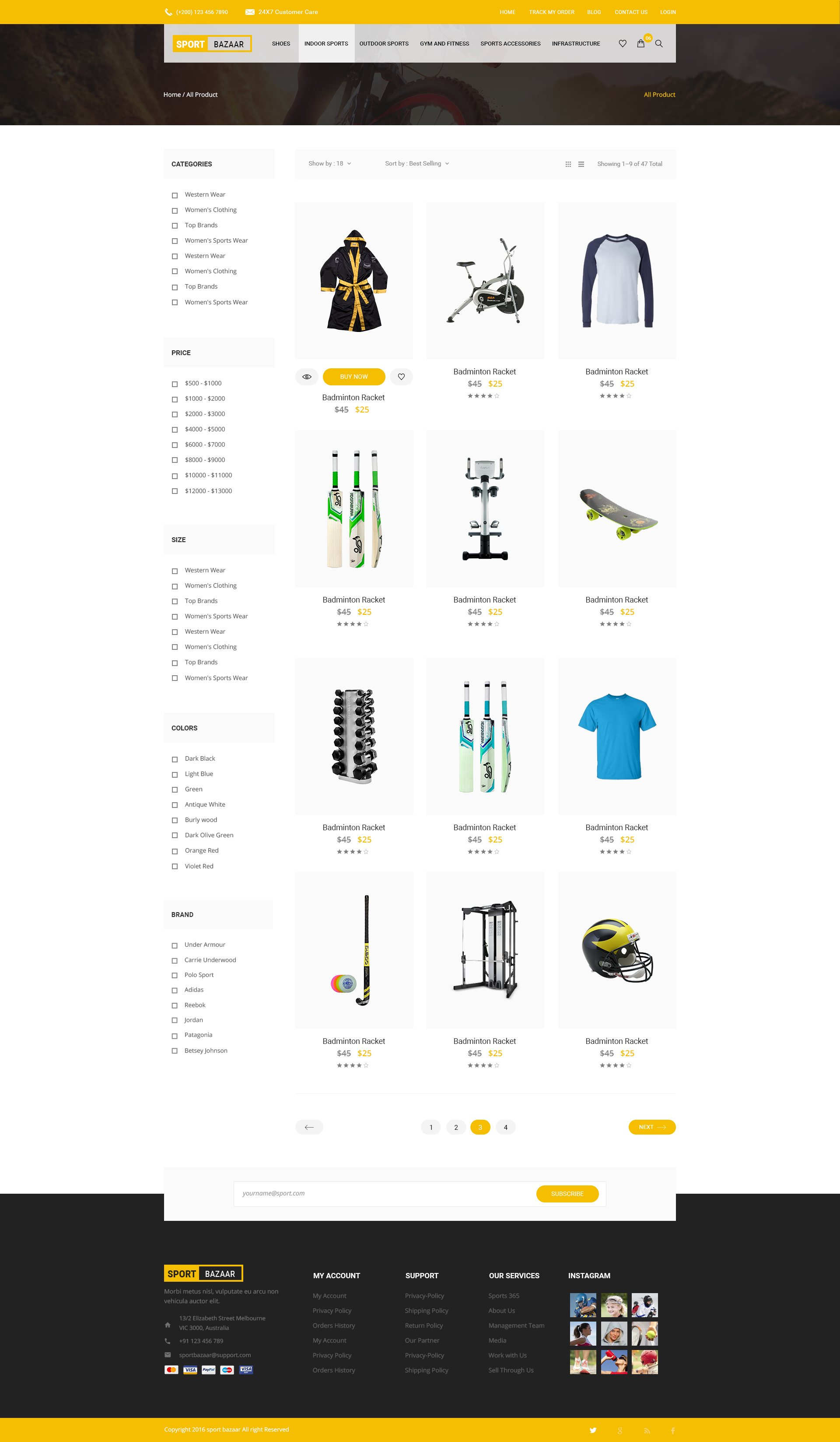 Sports Bazaar - Sports Ecommerce PSD Template by momo_designs | ThemeForest